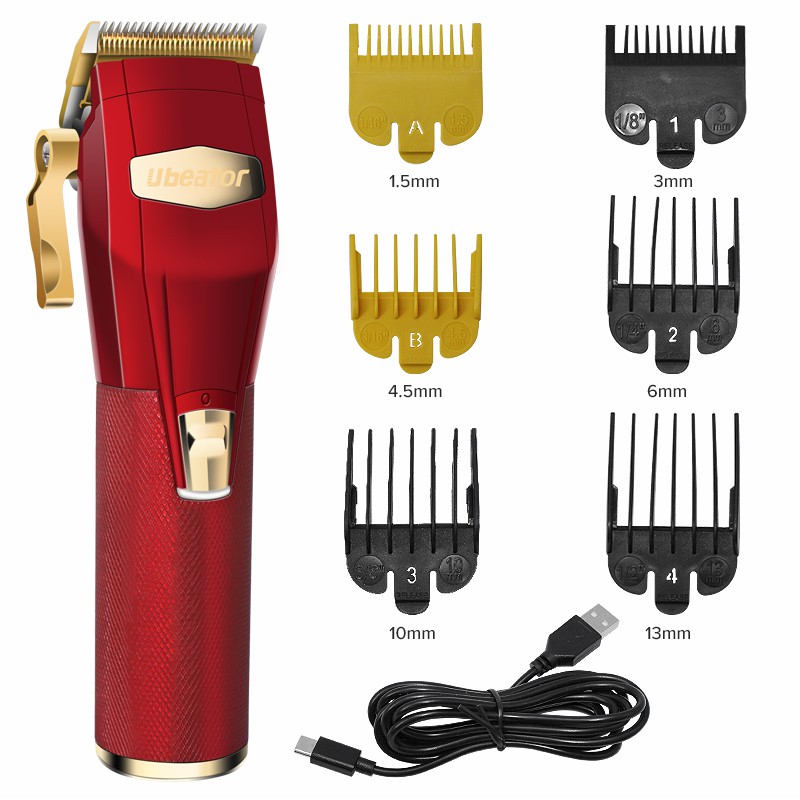 Ubeator red black Barbershop Cutter Hair Cutting Machine Haircut ...