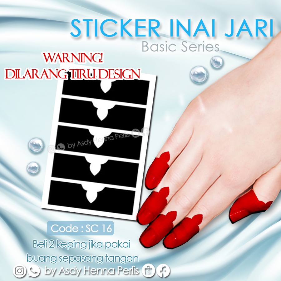 [READYSTOCK] Sticker Inai Jari Finger Cap Celup Pengantin DIY ASDY ...