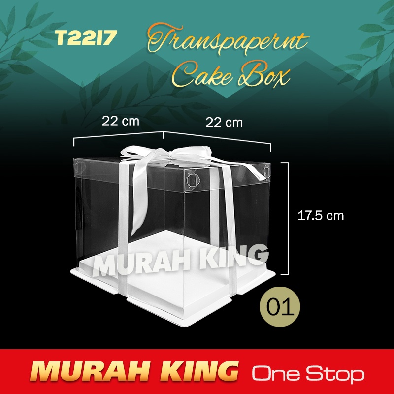 Cake Box Exclusive Transparent PVC Kotak hantaran siap tapak Kotak Kek ...