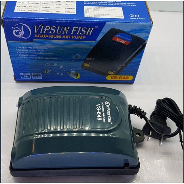 OXY Vipsun Vs-648 2-nozzle oxygen generator for fish tanks | Shopee ...