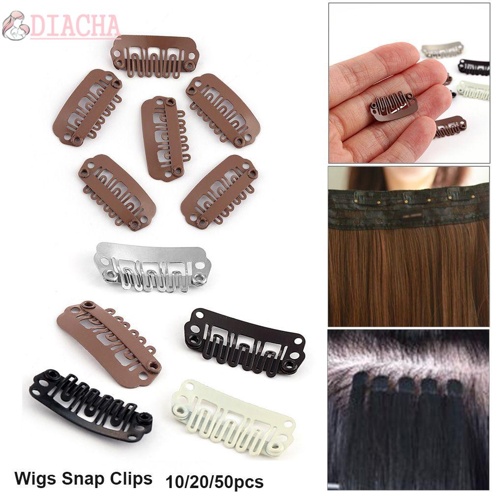 DIACHA 10/20/50pcs Women Wigs Snap Clips Beauty Hairpins Metal Pin ...