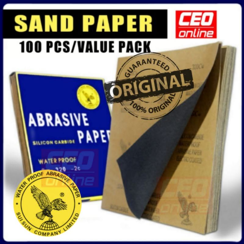 CEO 🇲🇾 100 Pcs Sand Paper VALUE PACK Sandpaper Waterproof Abrasive ...