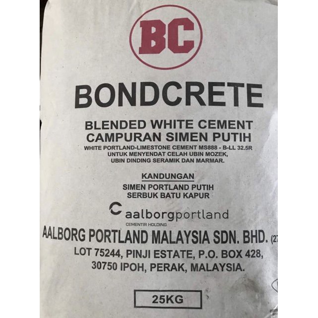 1KG PACK BC CEMENT PUTIH (WHITE CEMENT) | Shopee Malaysia