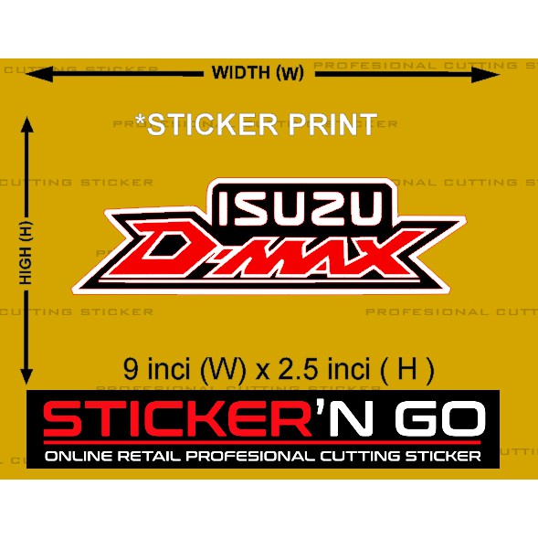 STICKER CUTTING CUSTOM THAILAND DMAX ISUZU DESIGN | Shopee Malaysia