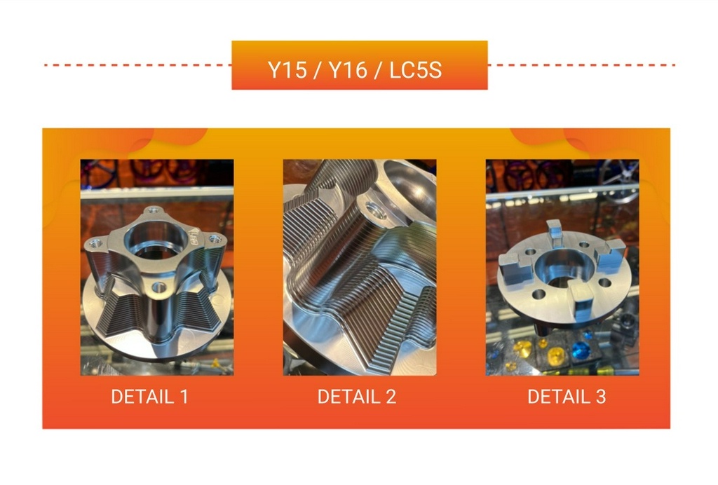 RACING WHEEL HUB LEO CNC 3D Alloy Forged Sprocket Hub Yamaha LC135-4S ...