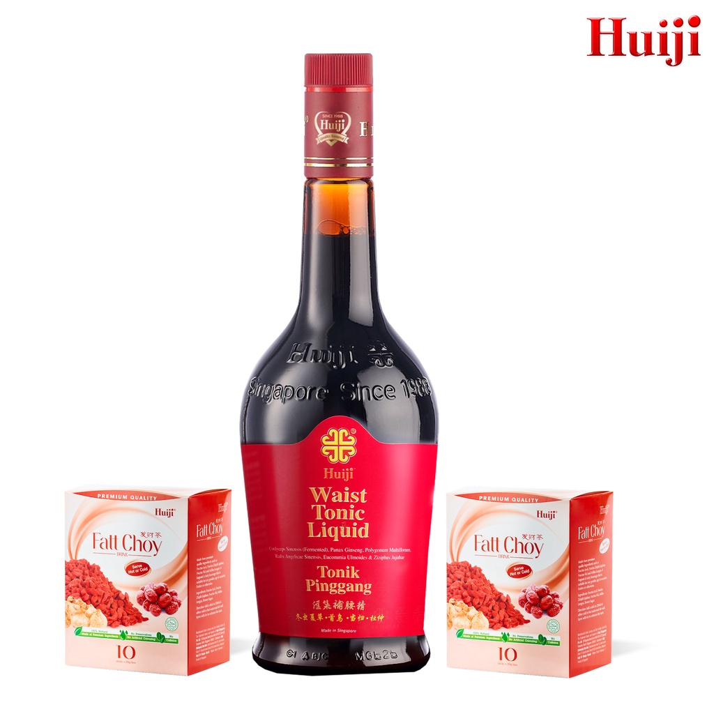 Huiji Waist Tonic 700ml x 1 + Fatt Choy Tea 10 sachets x 2 (Confinement Combo) | Shopee Malaysia