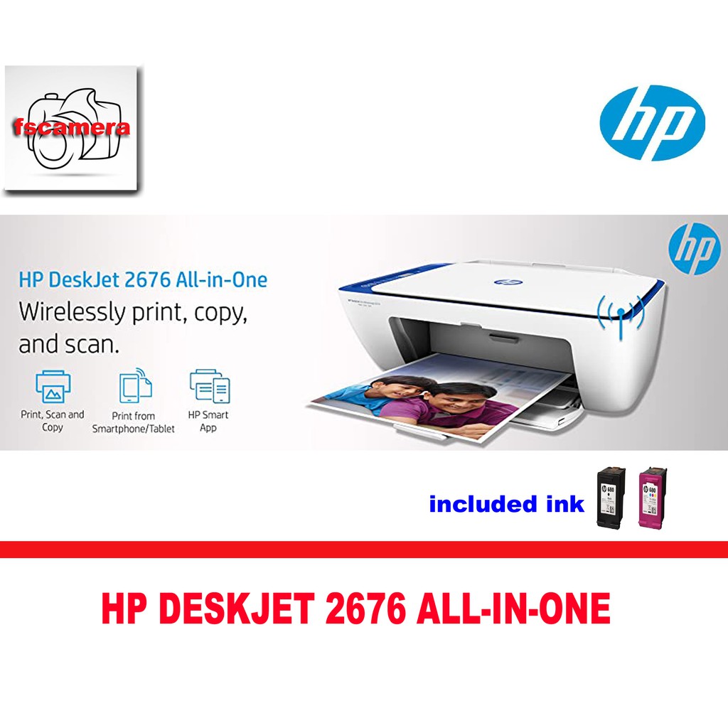HP DeskJet 2676 All-in-One Ink Advantage Wireless Colour Printer ...