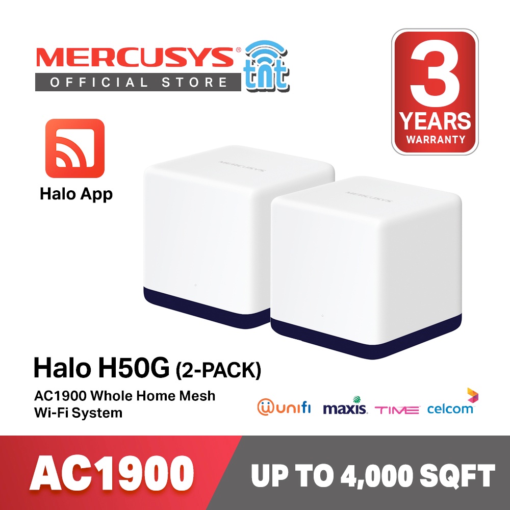 Mercusys Halo H50G AC1900 Whole Home Mesh Wi-Fi System (3Pack) / (2 ...
