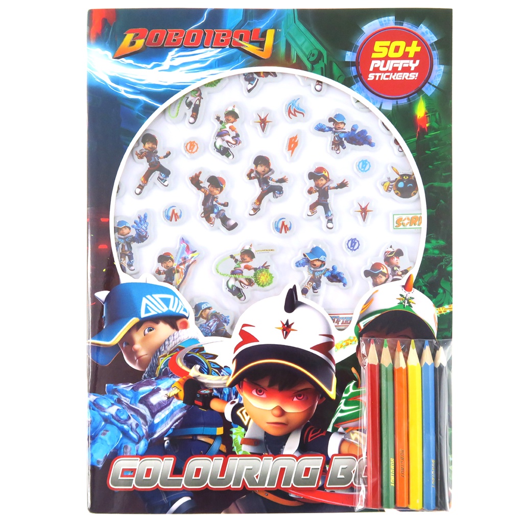 Boboiboy Fusion Coloring Pad With Puffy Sticker In Set | Shopee Malaysia