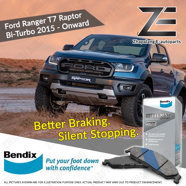 BENDIX MKT Ford Ranger T7 Raptor Bi-Turbo 2018 - 2020 Front Brake Pad ...