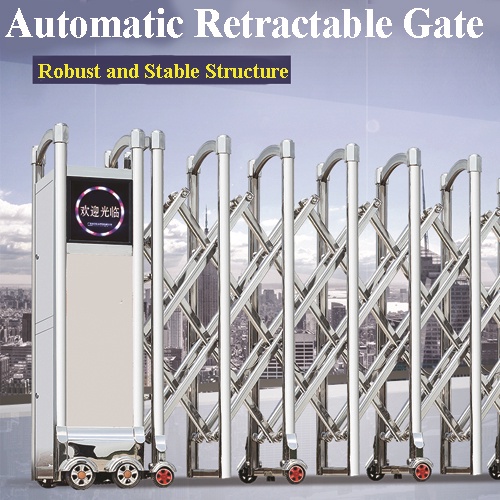 Electric Retractable Door Stainless Steel Gate School Community ...