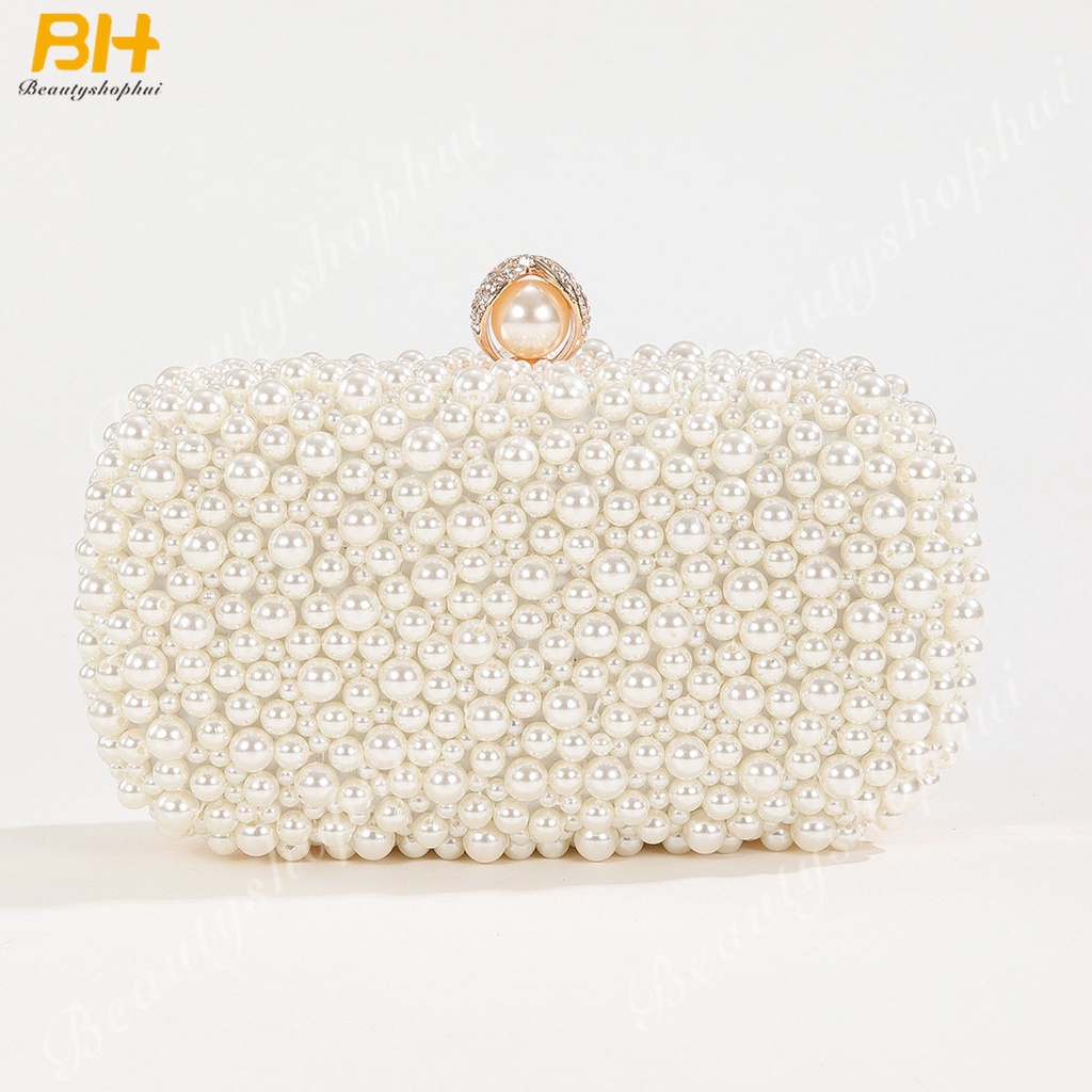 Pearl Dinner Bag Rhinestone Banquet Women's Messenger Bag Evening ...