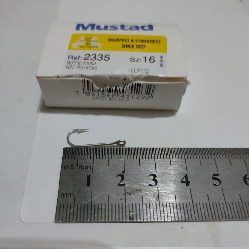 PROMO (10 boxes FOC 1 box)Mata kail Mustad cap kunci 2335 (100pcs ...