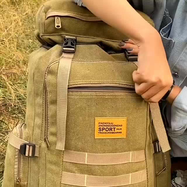 80L Large Capacity Backpack Beg Hiking Bag Military Daki Gunung Camping ...