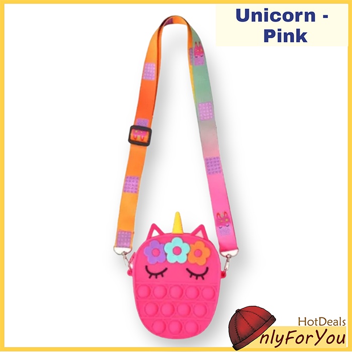 Pop It Bag Fidget Kid's Bubble Relief Stress Purse Children Bag Toy ...