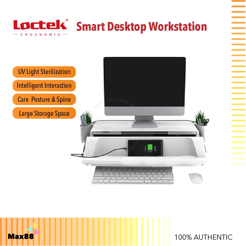 Loctek Ergonomic S6 Pro Smart Desktop Workstation Working Desk ...
