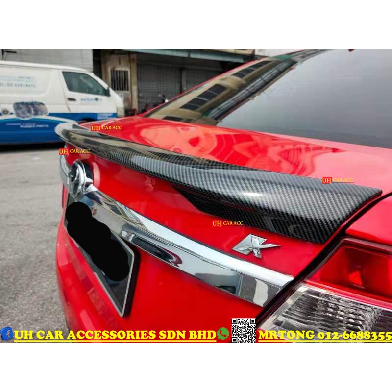 Perodua Bezza Oem Abs Spoiler Bodykit With Paint Gear Up Spoiler Carbon ...