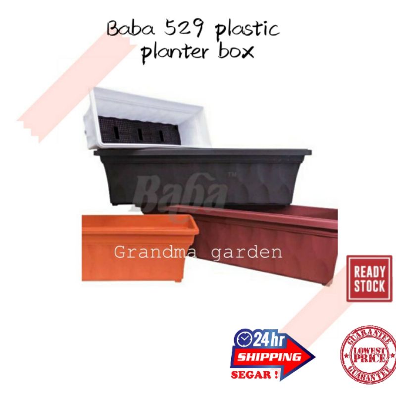 (GG baba) BABA 529 plastic planter box ^ 1 pc pasu bunga plastik buatan ...