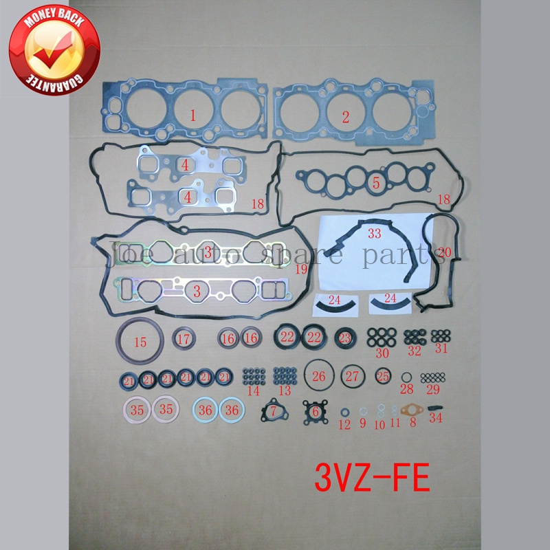 3VZ 3VZFE Engine complete Full gasket set kit for Toyota Camry/ LEXUS ...