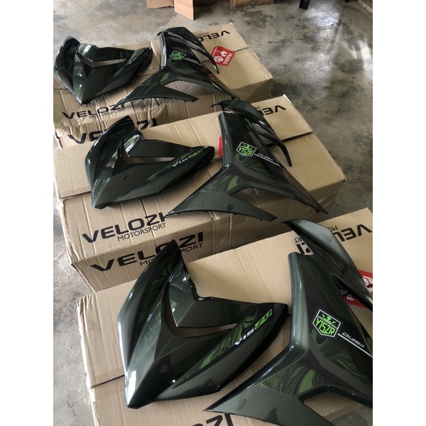 Body coverset Y15 Y15ZR V2 hijau 2022 2023 model terbaru cover velozi ...