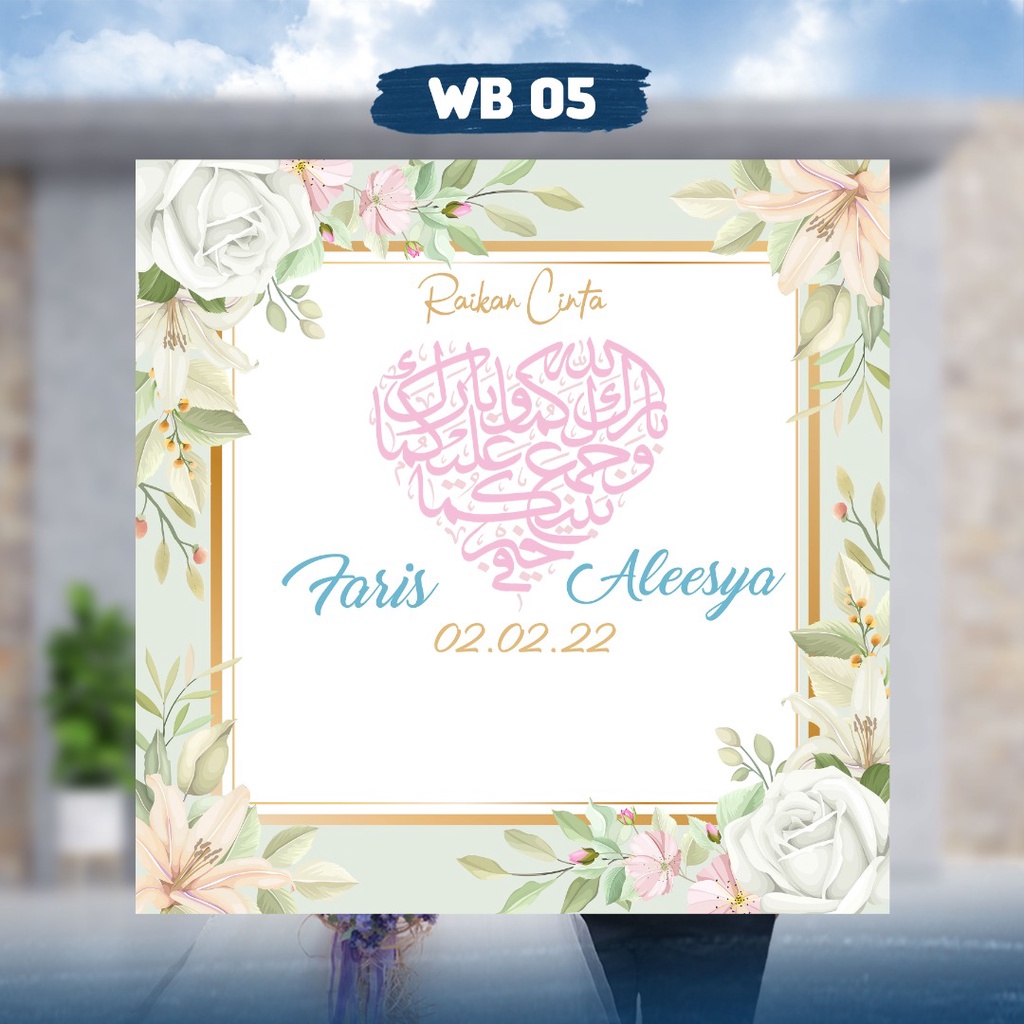 Backdrop 3D Eksklusif untuk Majlis Kahwin: Banner Wedding dengan ...