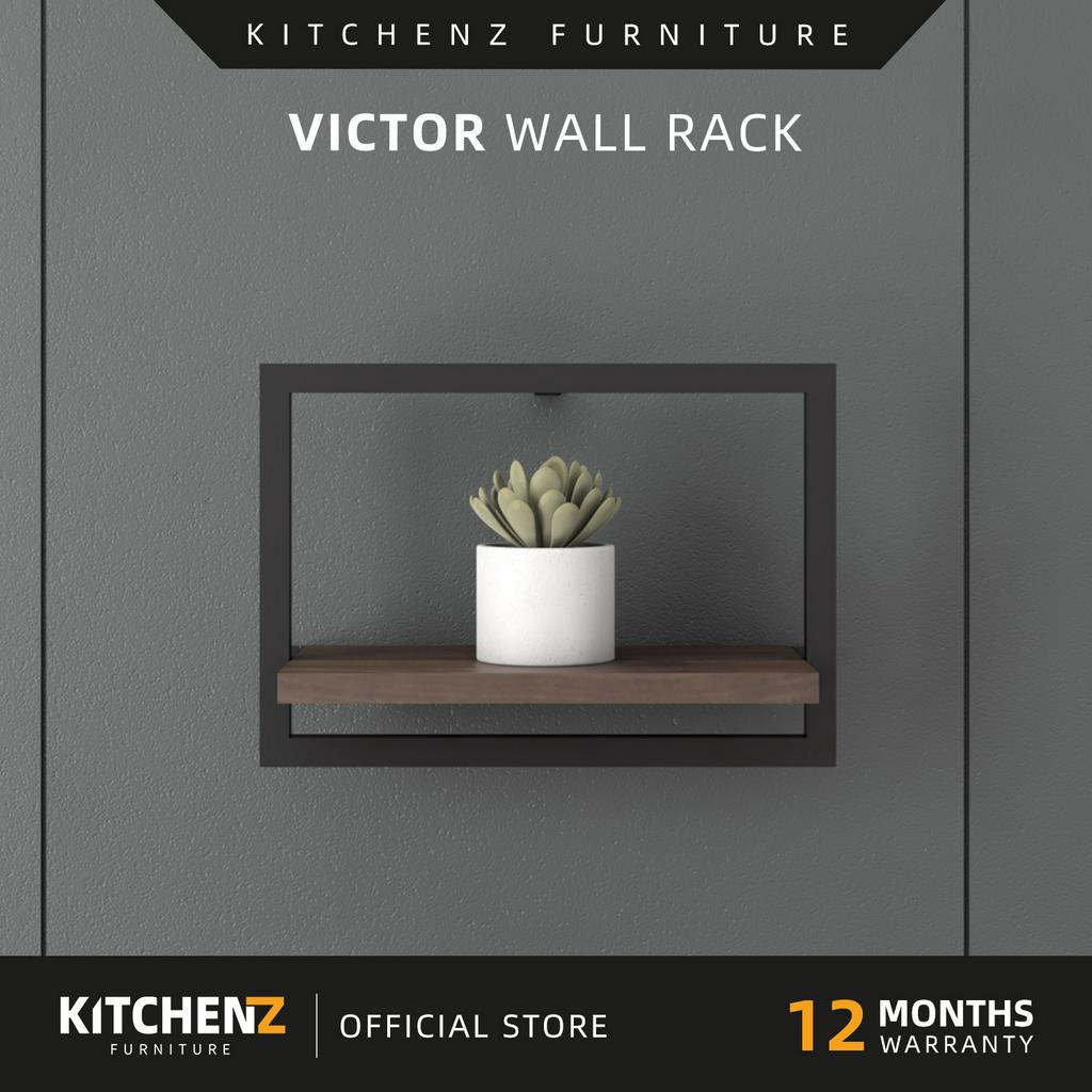 KitchenZ Sabah Victor Series Wall Rack Open Storage Wall Unit V49002-WN ...