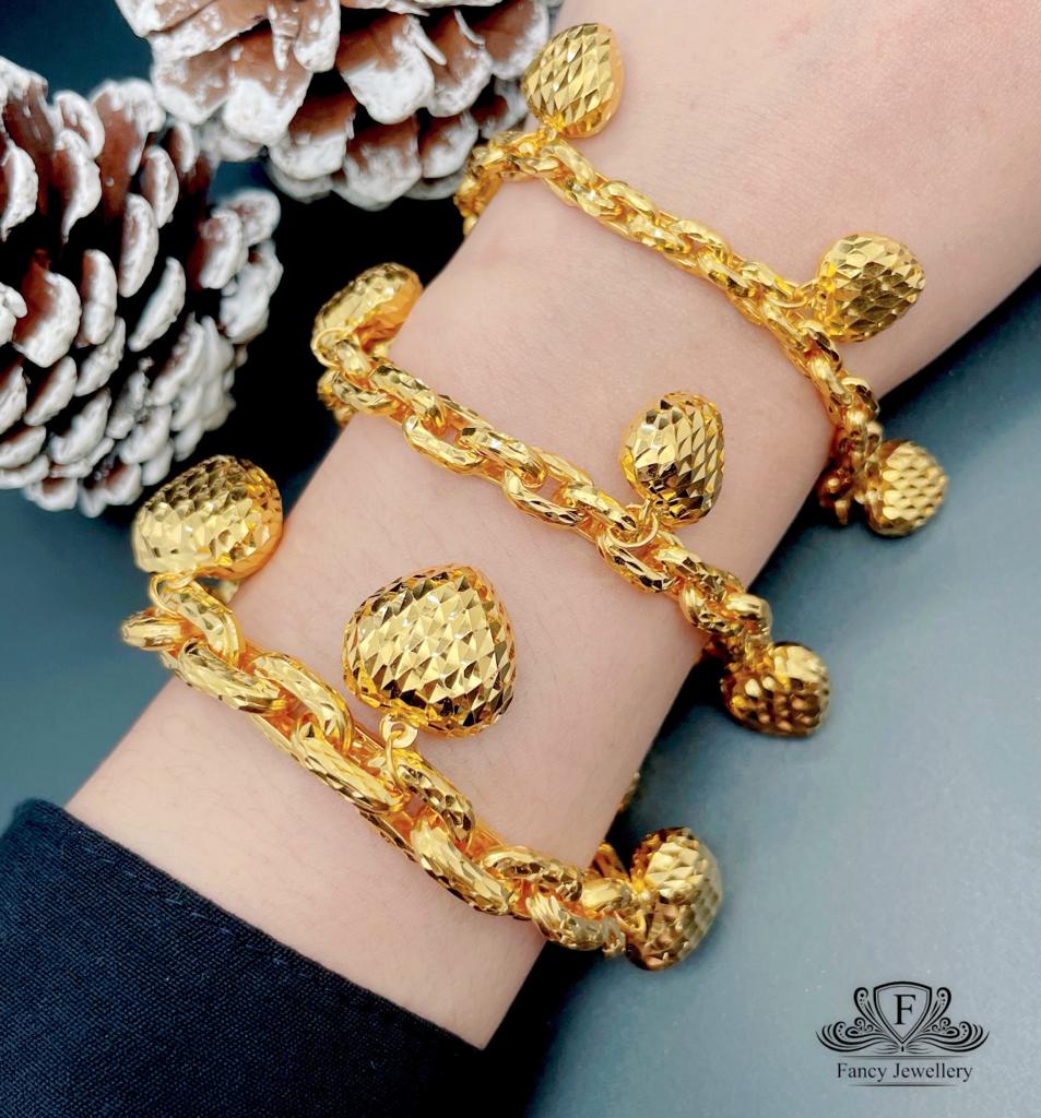 💎💎Fancy Jewellery💎💎 Emas 916 Rantai Tangan Sauh Gantung Love Emas 916 ...