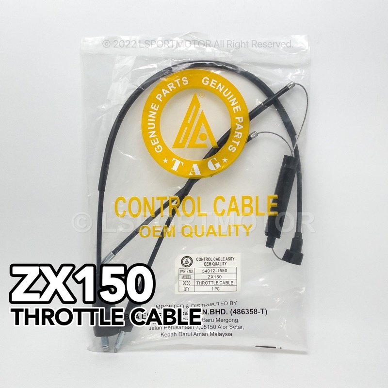 KAWASAKI ZX150 THROTTLE CABLE 54012-1550 | Shopee Malaysia