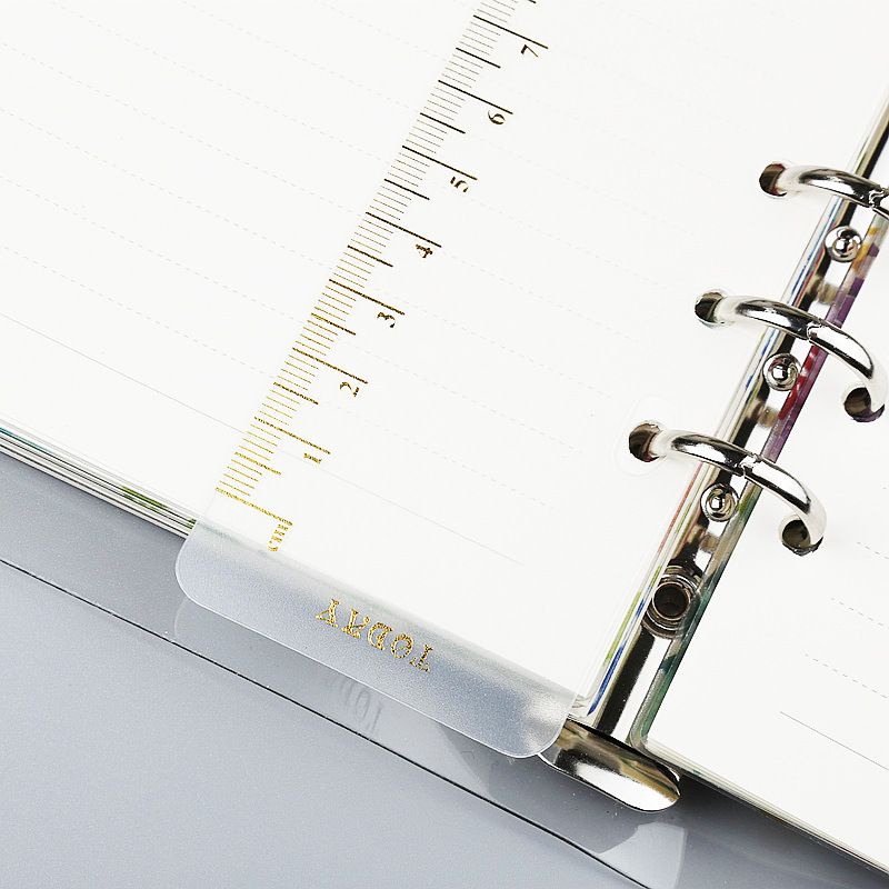 A5 Rules Clear Measuring Index Ruler & Gold Stamped Transparent for 6 ...