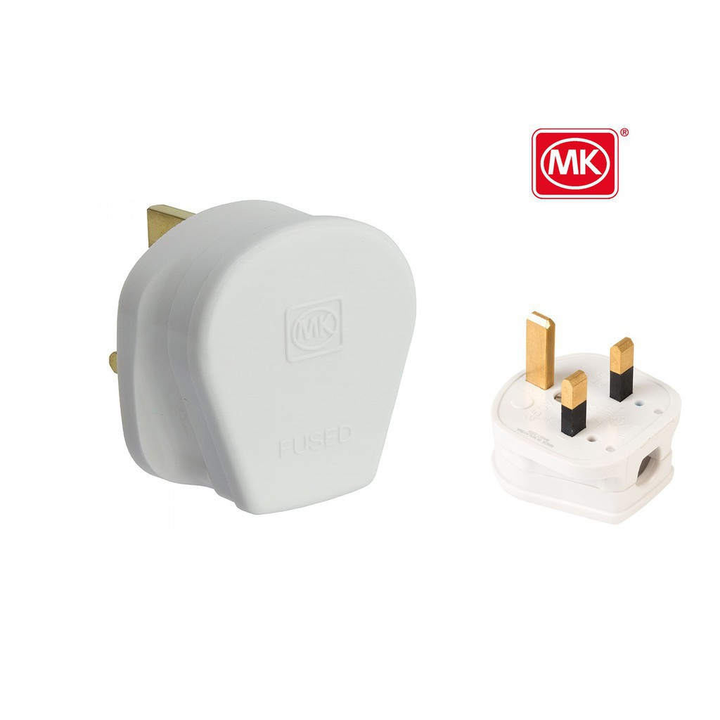 MK 646 WHI 13A Heavy Duty 3 PIN Bakelite PLUG TOP SIRIM | Shopee Malaysia
