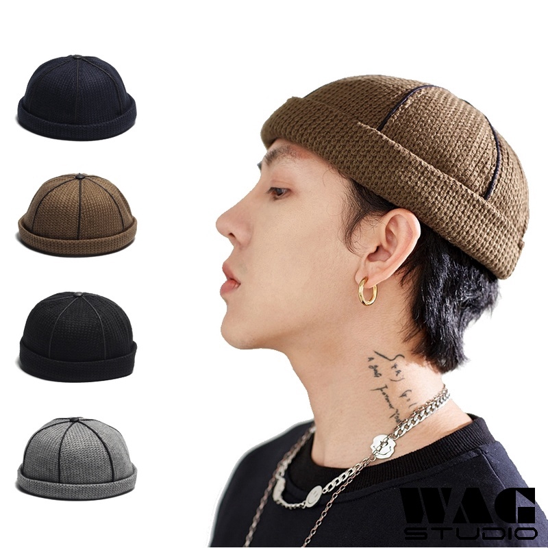 WAG Hat | Ready Stock Vintage Knitted Mikihat Sailor Cap Men Women Hip ...