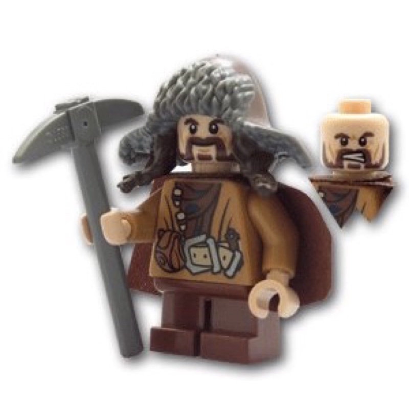 LEGO lor052 The Hobbit 79003 - Bofur the Dwarf Minifigure with Pickaxe ...