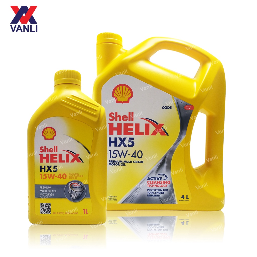 Shell Hx5 15w40 Engine Oil 4l Original For Proton Hyundai Kia Mazda ...