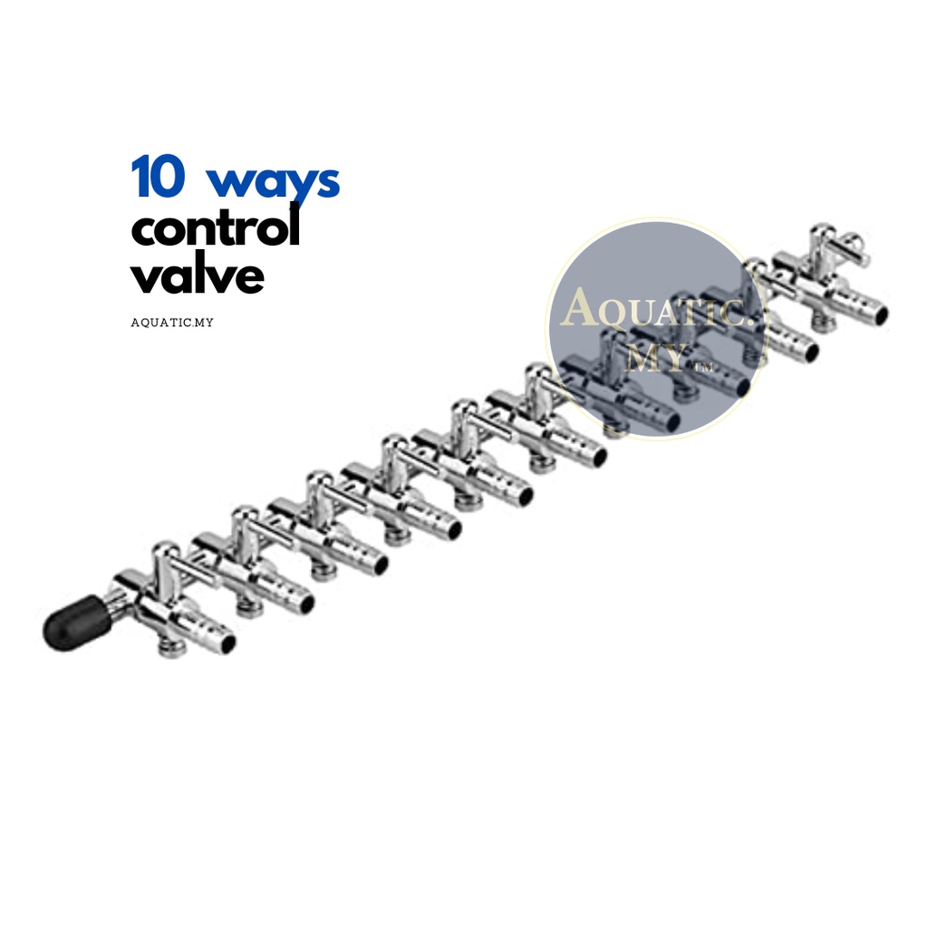 Stainless Steel Aquarium Air Splitter Valve (10 ways) Fish Tank ...