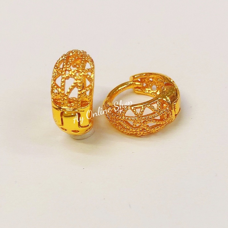 * READY STOCK * Subang Emas Korea Subang Bangkok Subang Earrings Gold ...