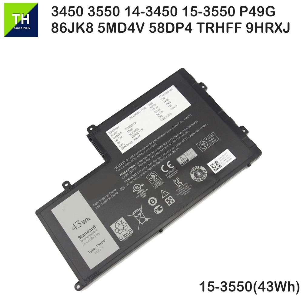 Dell Latitude 3550 14-3450 15-3550 TRHFF 9HRXJ 43Wh Laptop Replacement ...