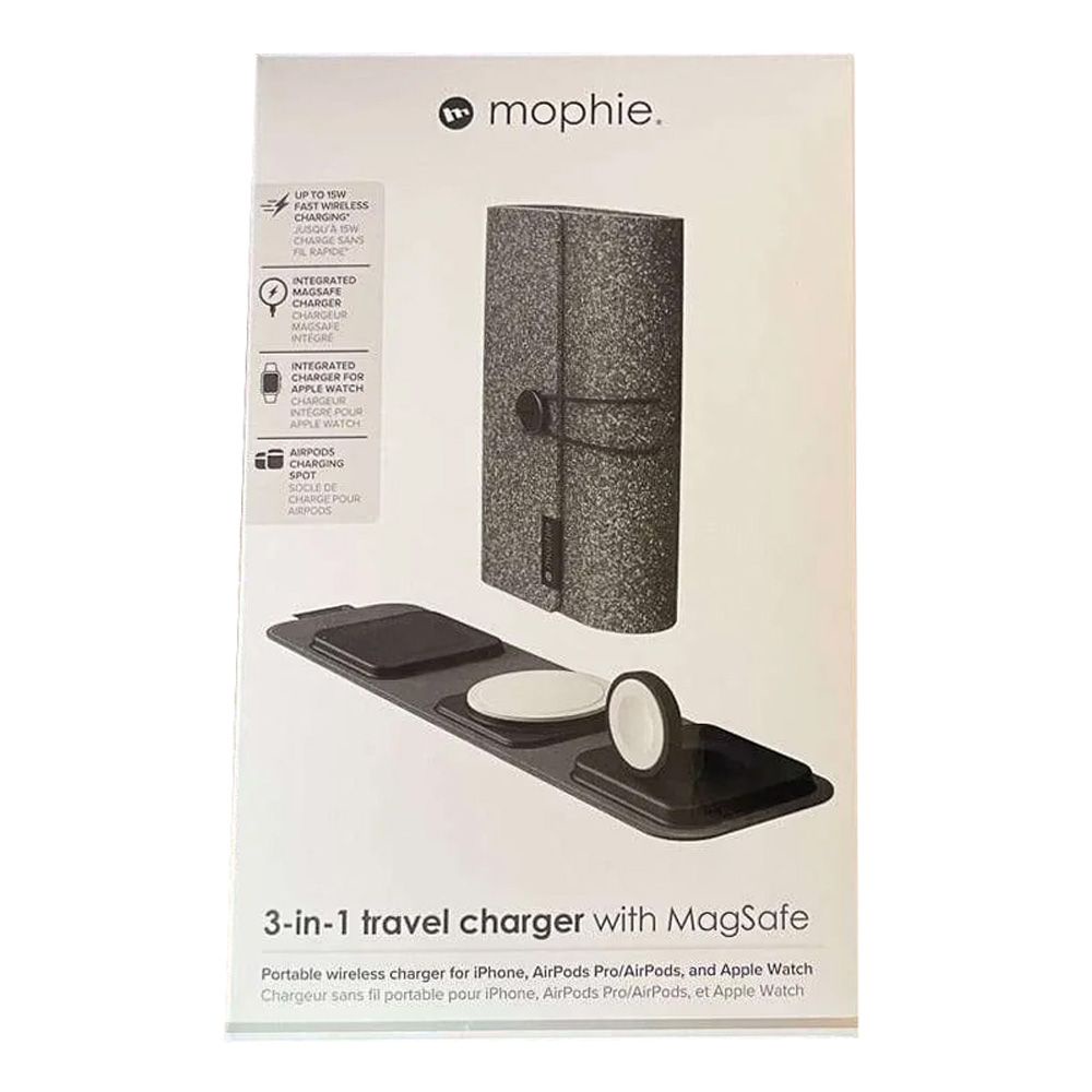 mophie 3-in-1 Travel Charger with MagSafe ( UK Plug ) for Apple devices ...
