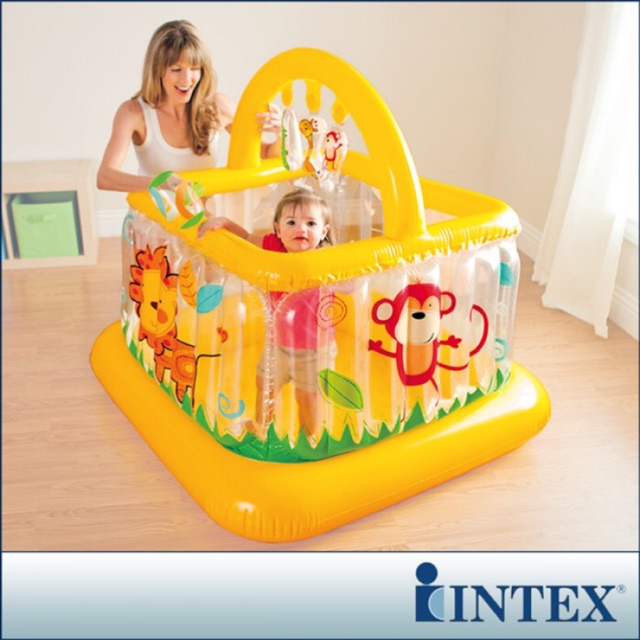 Intex Inflatable Baby Bounce House Gym Jumping Intex Soft-Sides Lil ...