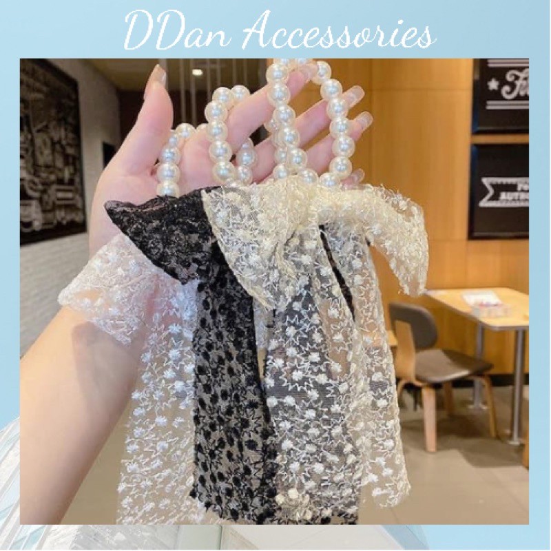 Fringed lace hair tie | Shopee Malaysia