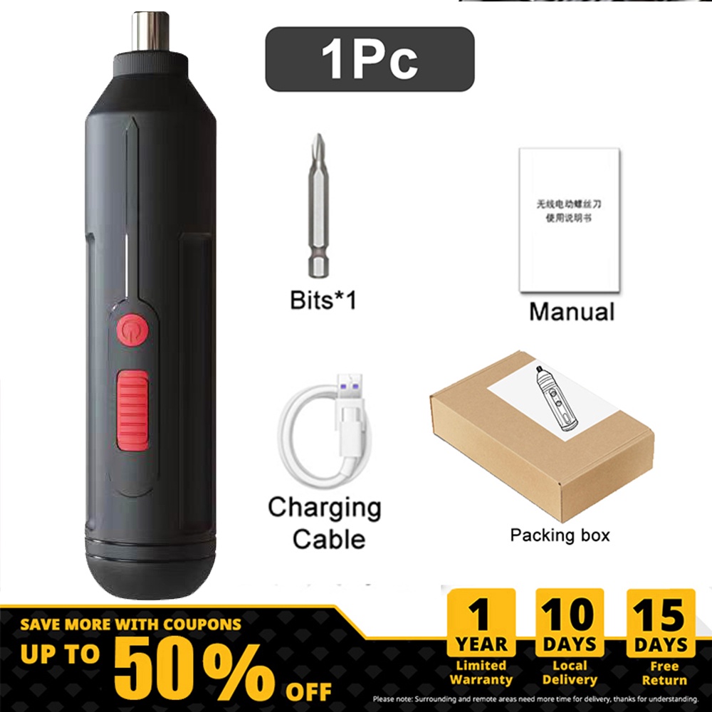 3.7V Mini Electrical Screwdriver Set Smart Cordless Electric ...