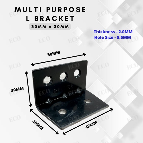 High Class L Shape Black Color Multipurpose Bracket Angle Bracket L ...