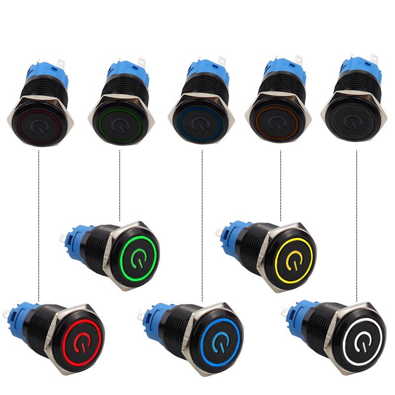 on off switch suis universal light 12V 16mm with socket | Shopee Malaysia