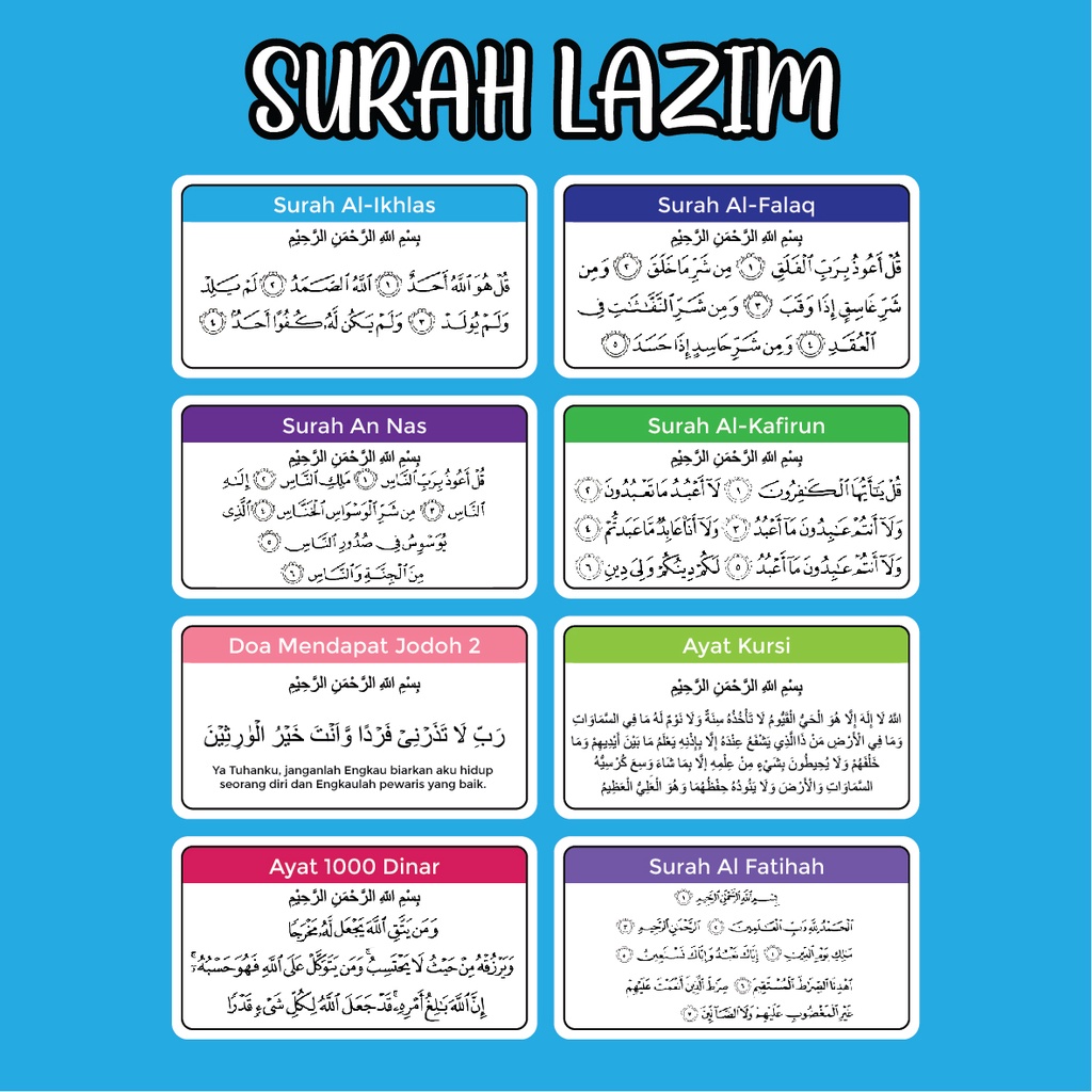 READY STOCK | STICKER SURAH LAZIM | STICKER DOA AMALAN | STICKER DOA ...