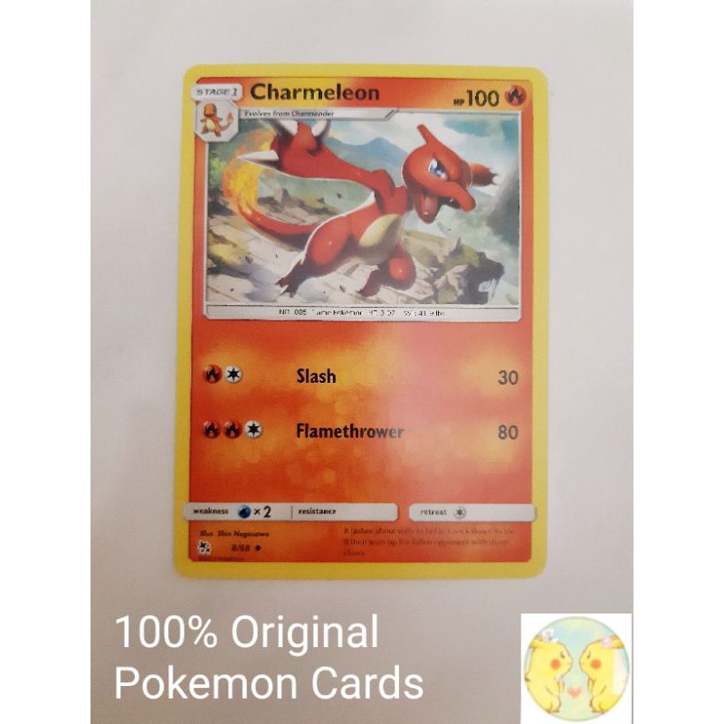 Pokemon Card TCG : Charmander and Charmeleon (Non Holo) / (Reverse Holo ...