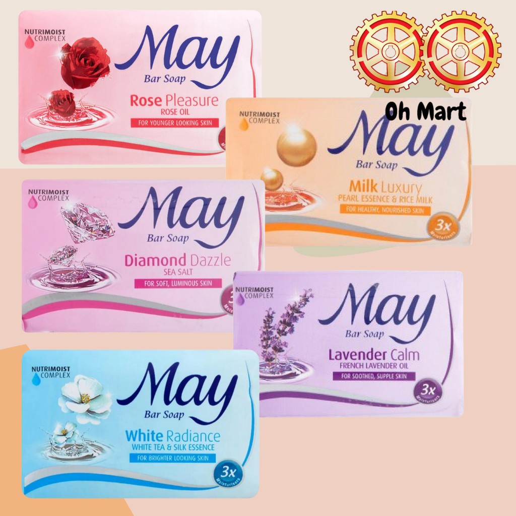 May Bar Soap Assorted Fragrance Rose Pleasure/Diamond Dazzle/Milk ...