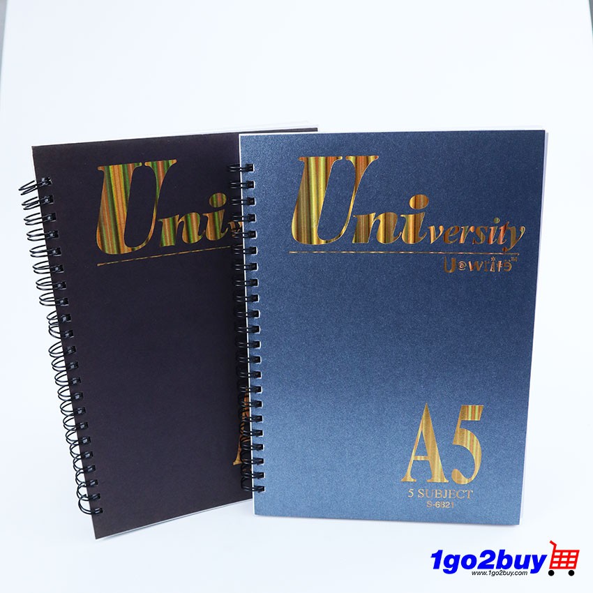 [Uni Paper] A5 5-Subject Ring Note Book 120's 80Gsm(S-6821) | Shopee ...