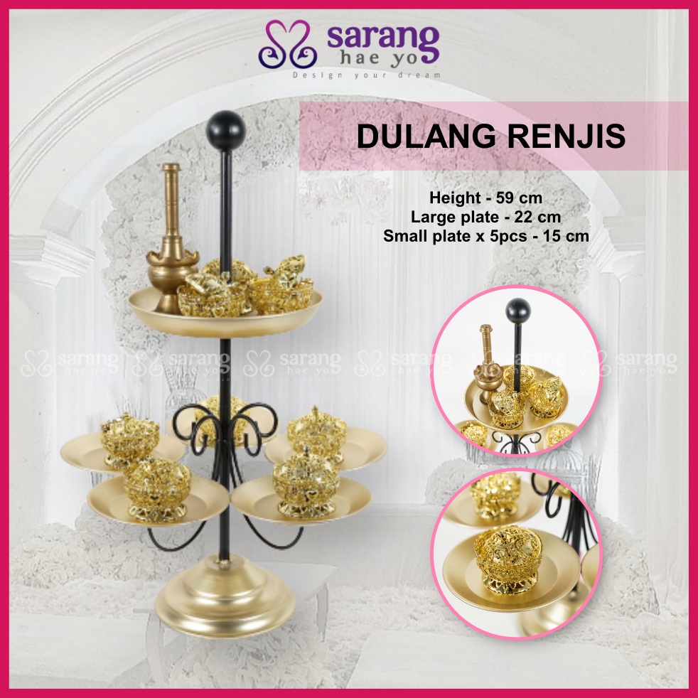 Dulang Renjis Hantaran 3 Tier Serving Platter kuih Raya Cup Cake Stand ...