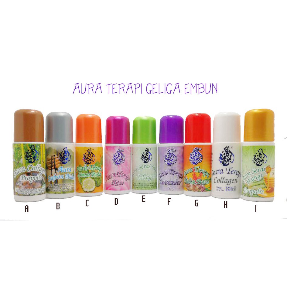 FAST DELIVERY + AURA TERAPI GELIGA EMBUN MINYAK COLLAGEN (MIX) ORIGINAL ...