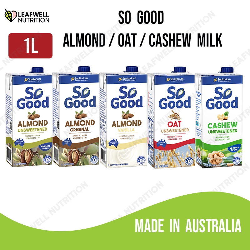 SANITARIUM So Good Almond Milk 1L Original / Unsweetened / Vanilla ...