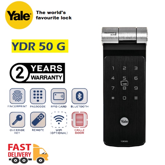 Yale YDR50G Smart Digital Gate Lock Grille Lock Kunci Gate Digital ...